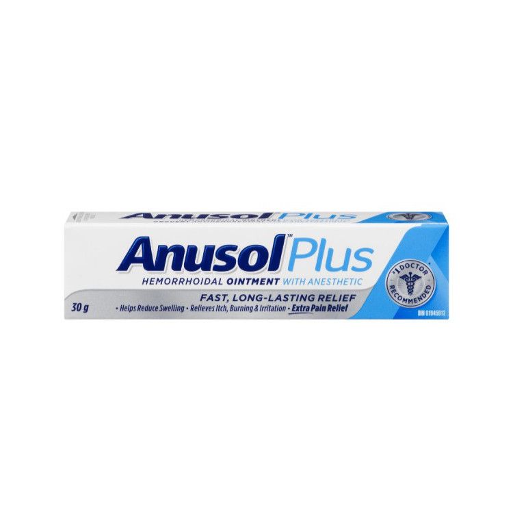 Anusol, Plus Hemorrhoidal Ointment with Anesthetic, 30 g - Lifeplus ...