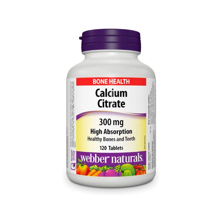 Webber Naturals, Calcium Citrate High Absorption, 300mg, 120 Tablets ...