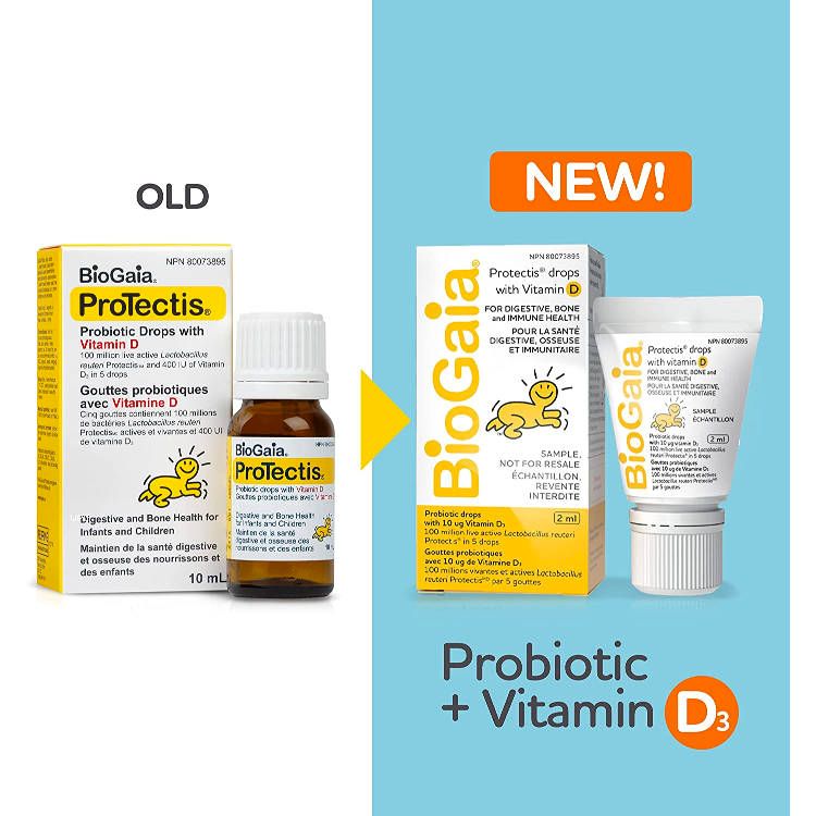 BioGaia, Protectis, Probiotic Drops with D3, Easy Dropper, 10 ml ...