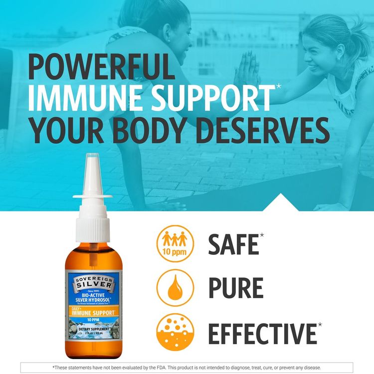 Sovereign Silver, Bio-Active Silver Hydrosol, Vertical Spray, 59ml ...