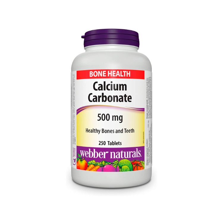 Webber Naturals, Calcium Carbonate, 500mg, 250 Tablets - Lifeplus ...