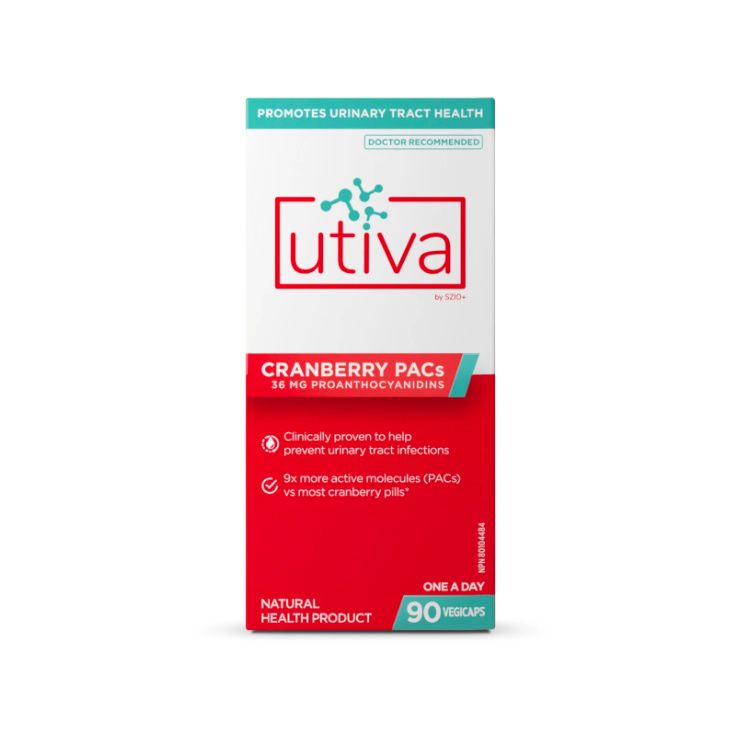 Utiva, Cranberry PACs, Urinary Infection Control Supplement, 90 ...