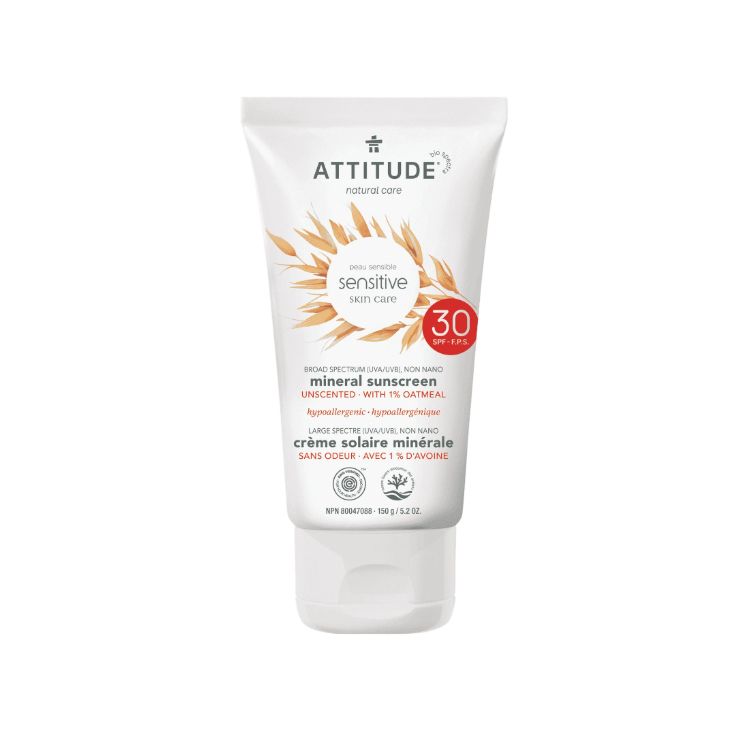 Buy Attitude, Mineral Sunscreen, SPF 30, Adult, Sensitive Skin, 150g ...