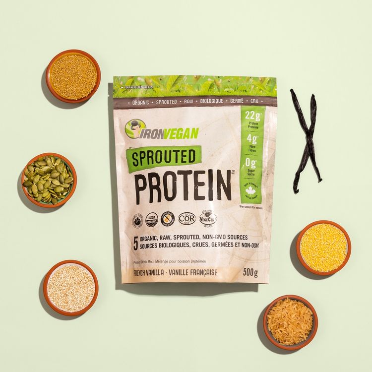 Iron Vegan, Sprouted Protein, French Vanilla, 500g - Lifeplus Natural ...