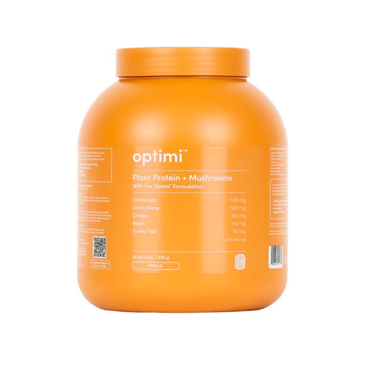 Buy Optimi, Plant Protein + Mushrooms, Vanilla, 640g for $75.00 ...