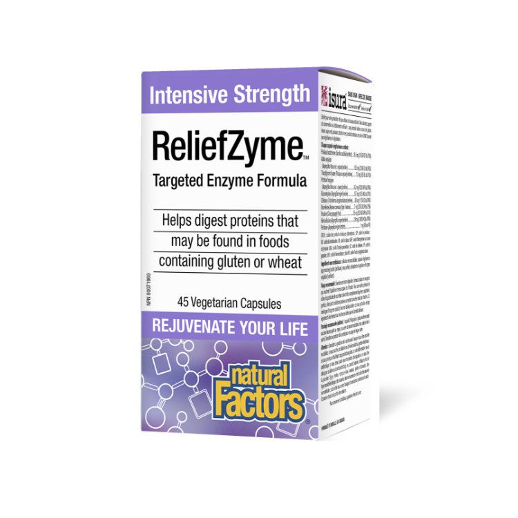 Buy Natural Factors, ReliefZyme, Targeted Enzyme Formula, 45 Vegetarian ...