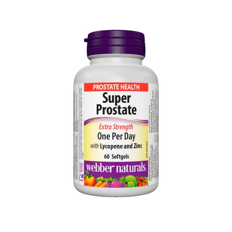 Webber Naturals, Super Prostate Extra Strength One Per Day, 60 Softgels ...