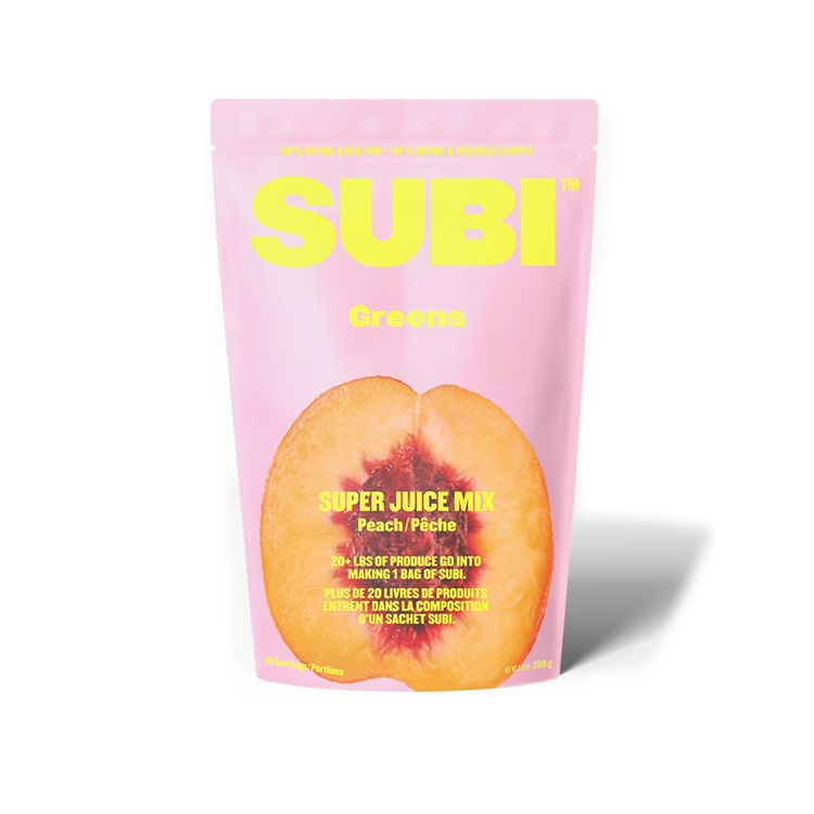 Buy Subi, Super Juice Mix, Peach, 280g for $39.99 - Lifeplus Natural Health