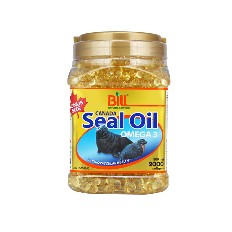 Buy Bill, Natural Seal Oil Omega-3, 500mg, 2000 Softgels for $75.99 ...