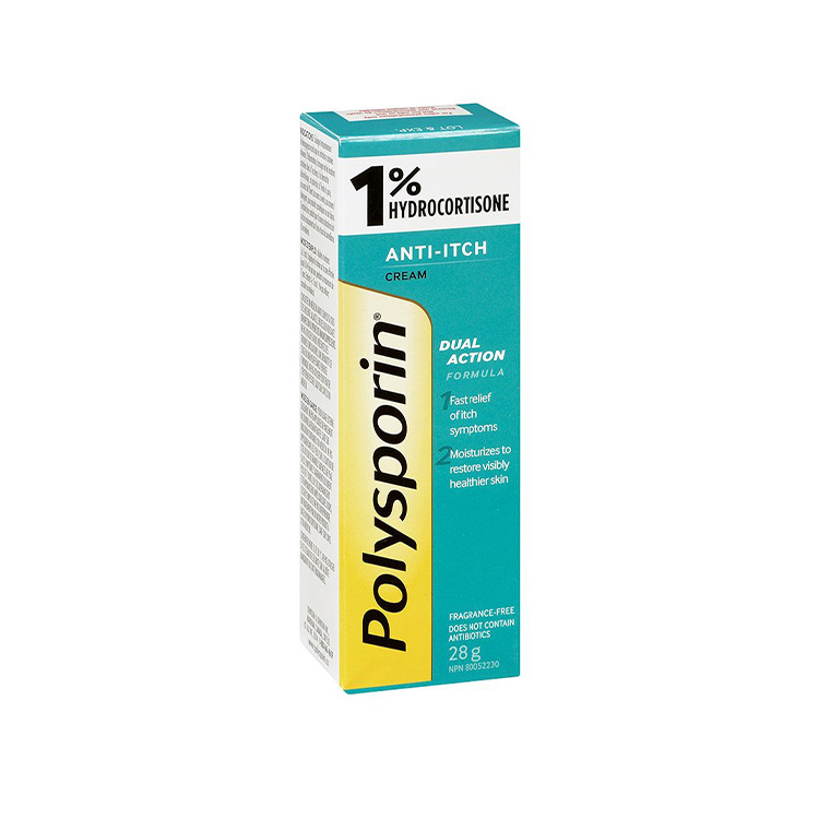 Buy Polysporin, 1% Hydrocortisone Anti-Itch Cream, 28g for $13.99 ...