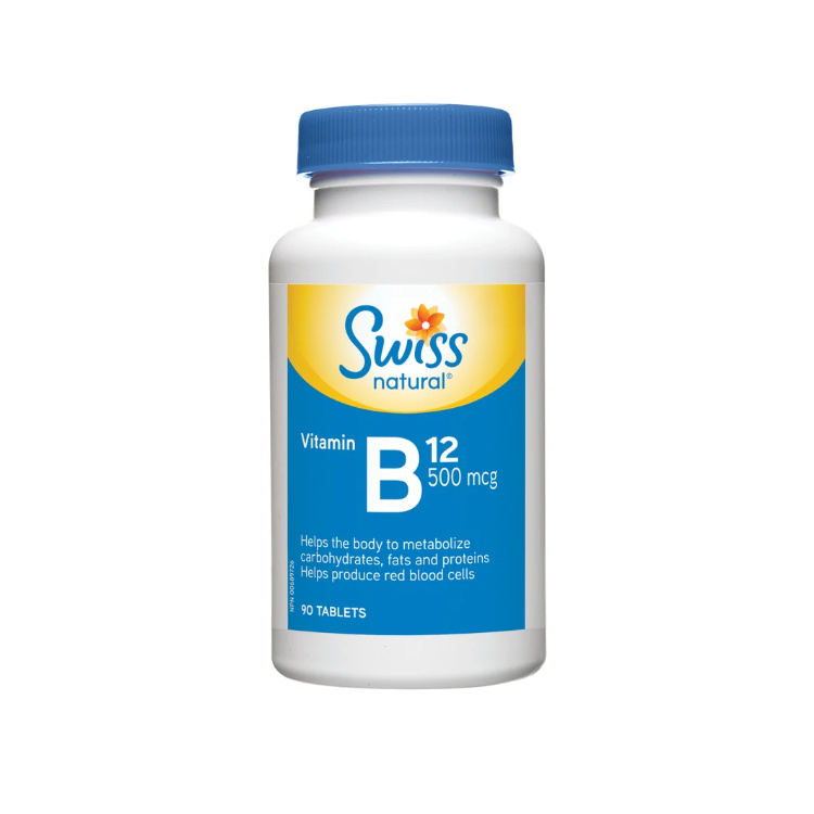 Swiss Naturals, Vitamin B12, 500mg, 90 Tablets | Lifeplus Natural Health