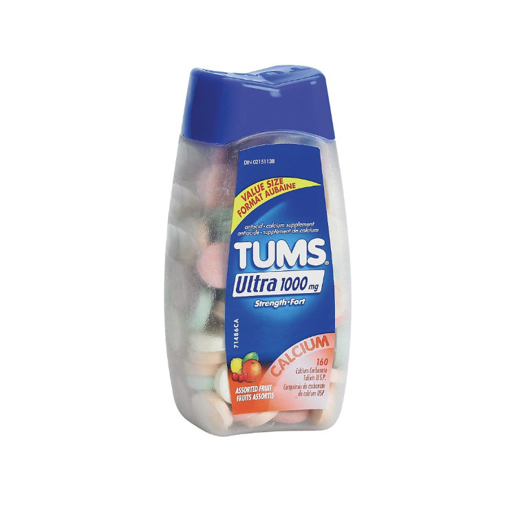 Buy TUMS, Ultra Strength 1000mg, Assorted Fruit, 160 Chewable Tablets ...