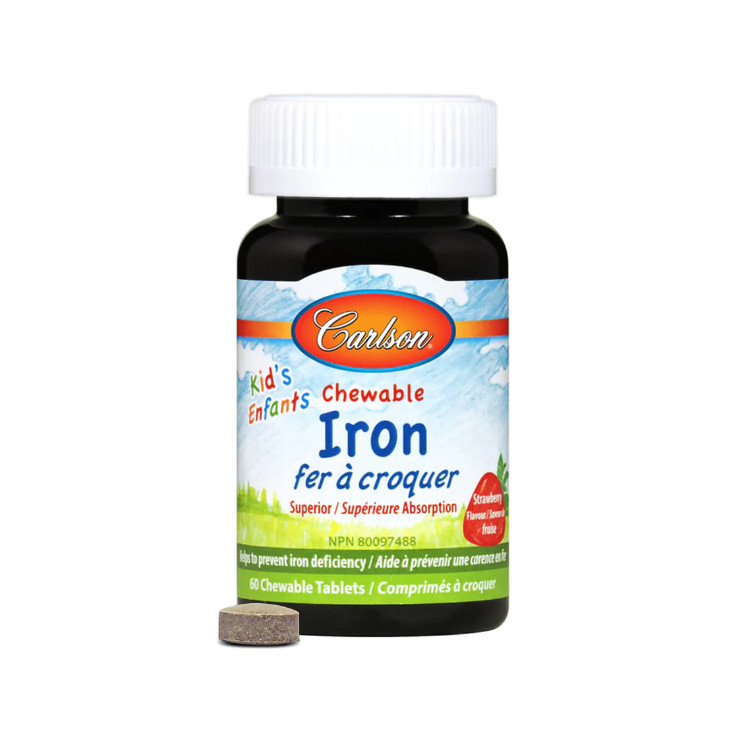 Buy Carlson Laboratories, Kids Chewable Iron, 60 Chewable Tablets for ...