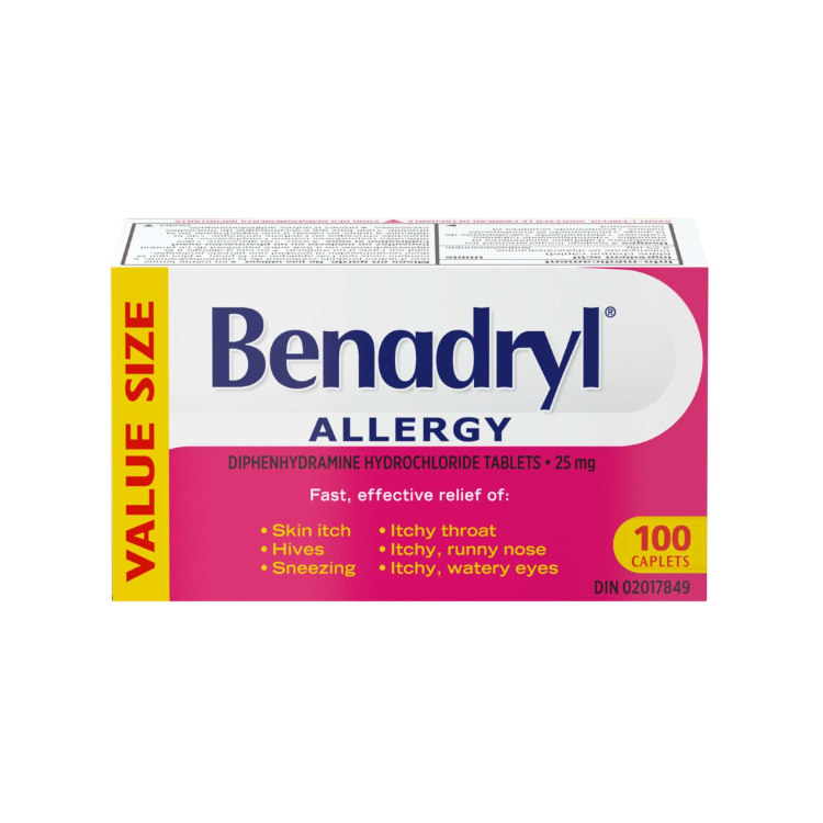 Buy Benadryl, Allergy, 25mg, 100 Caplets for $29.99 - Lifeplus Natural ...